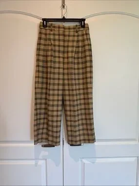 Wilfred | Pants & Jumpsuits | Aritzia Wilfred Tan And Black Plaid ...